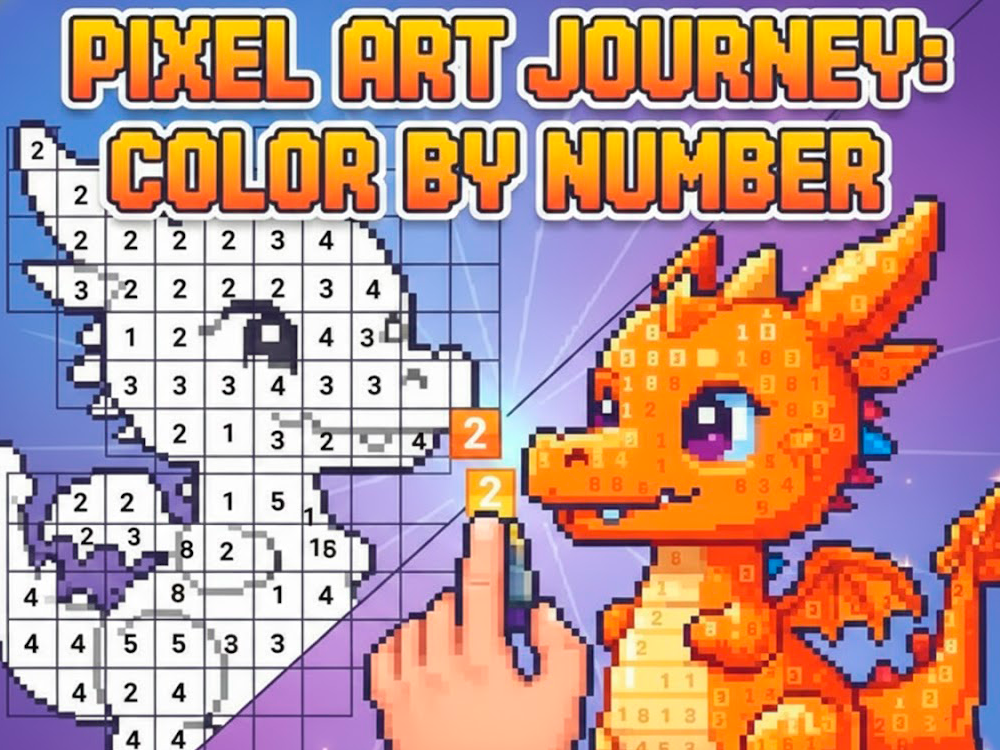 Draw picture by numbers Pixel Art 🕹️ Mängi veebis SGameS-is