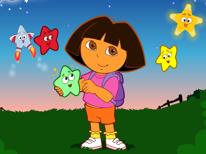 Dora The explorer Dora's Star Catching 🕹️ Mängi veebis SGameS-is
